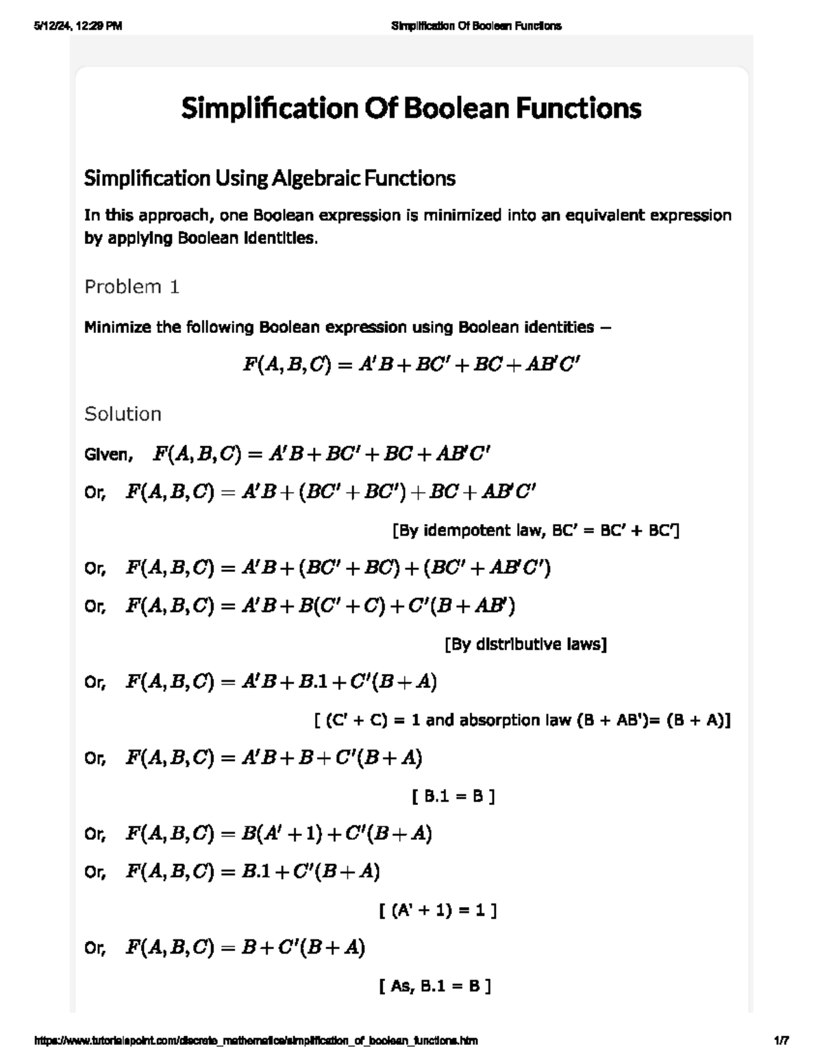 DM bool2 - Mathematics notes for MCA - Maths - Studocu