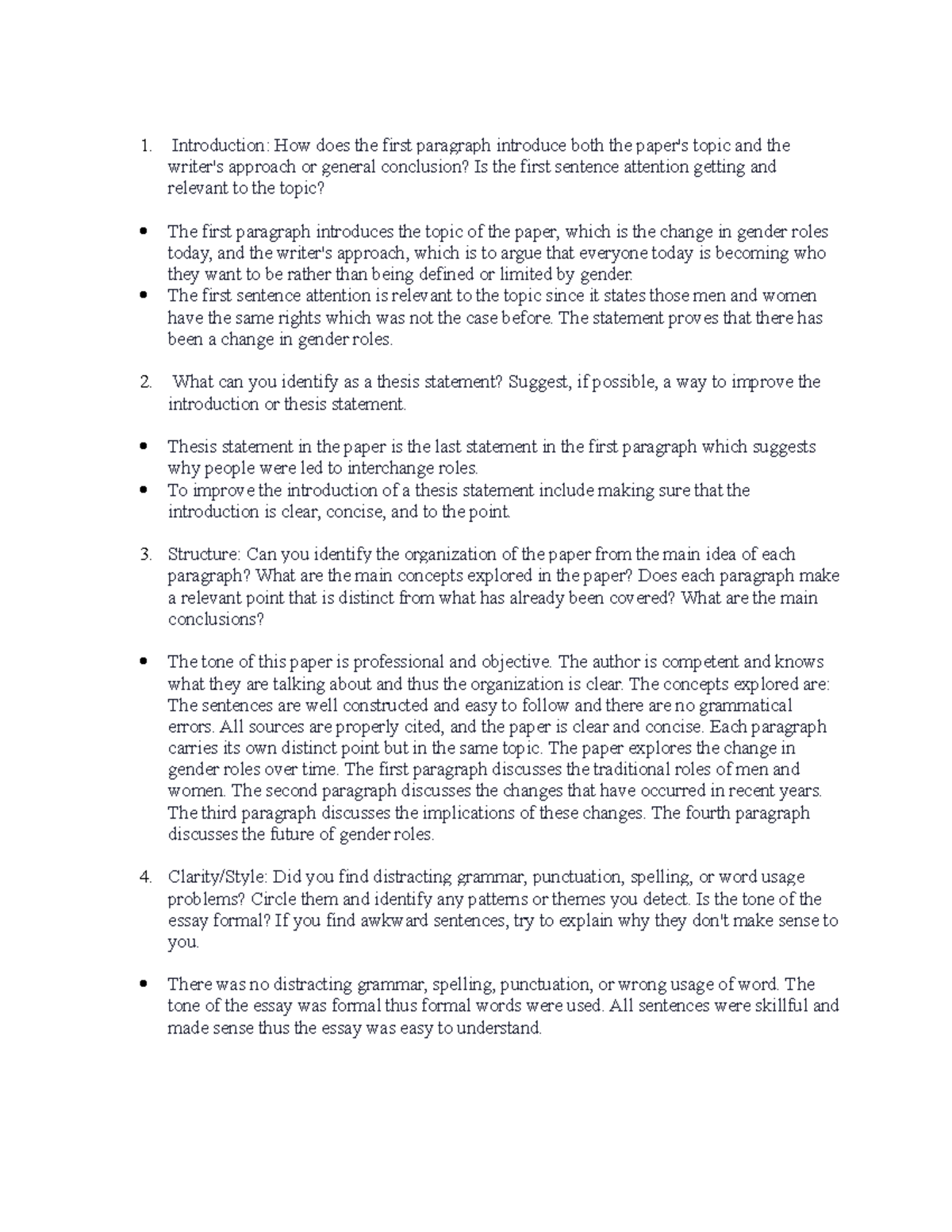 Peer review - Introduction: How does the first paragraph introduce both ...