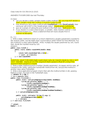 Sample Midterm - Java Midterm ­ Summer 2012 Question 1: - Studocu