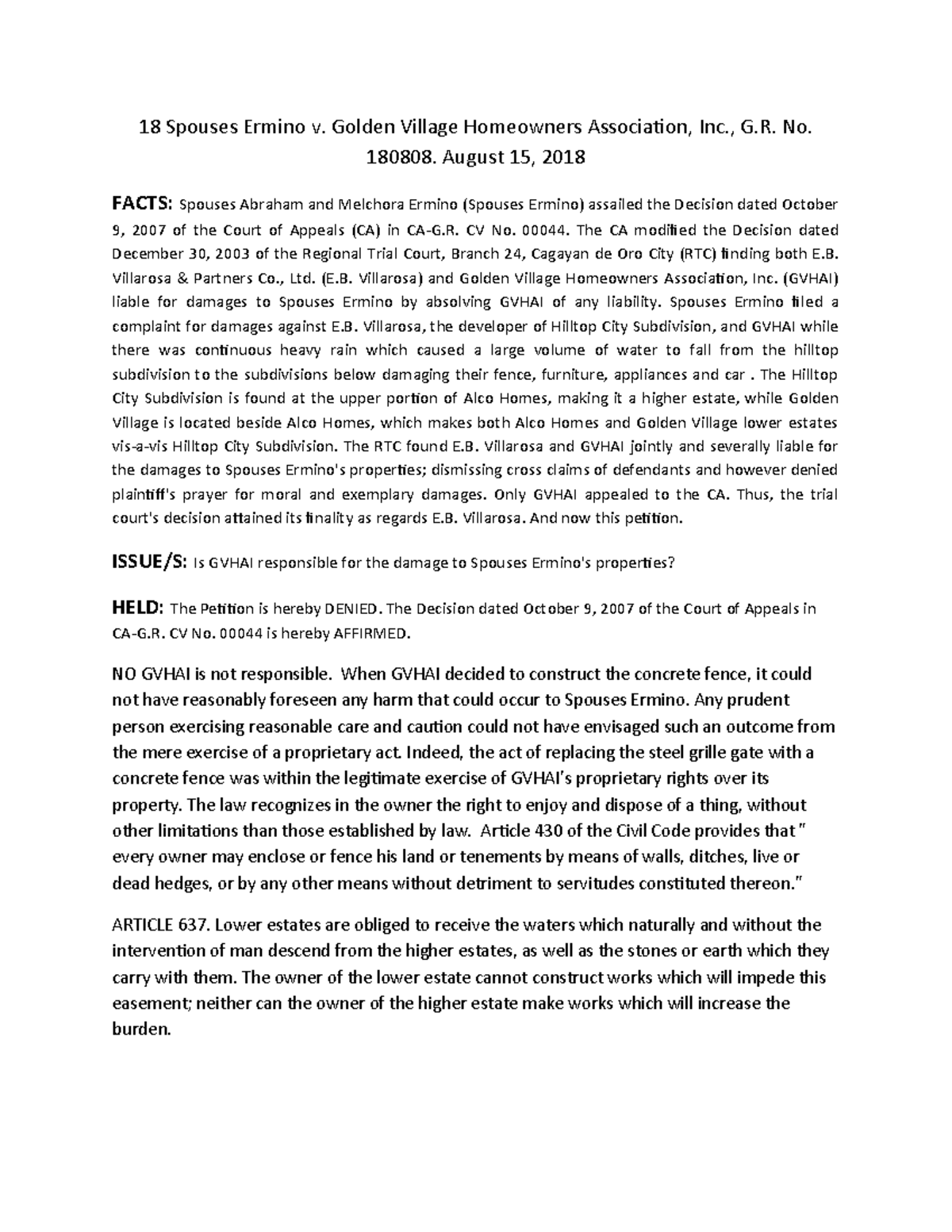 spouses-ermino-v-golden-village-homeowners-association-inc - 18 Spouses ...
