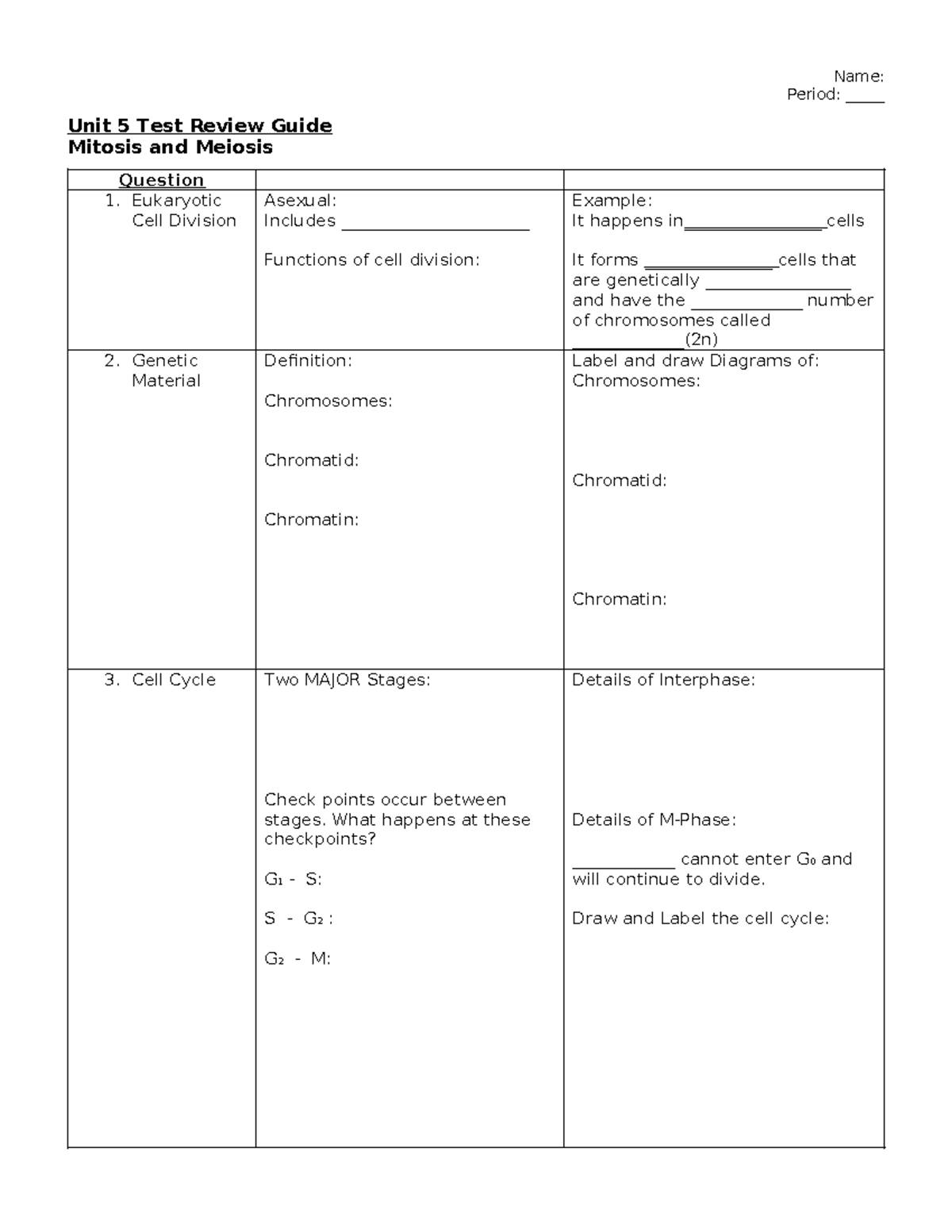 Unit 5 Review- AAC - Name: Period: _____ Unit 5 Test Review Guide ...