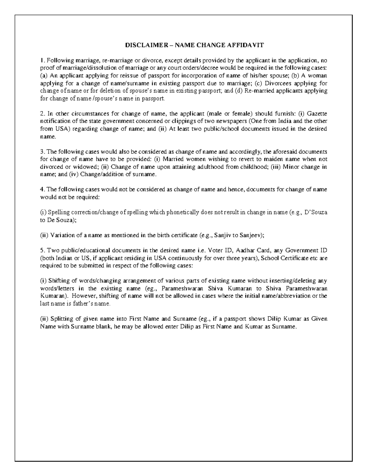 Name-change-affidavit 2 - DISCLAIMER – NAME CHANGE AFFIDAVIT Following ...