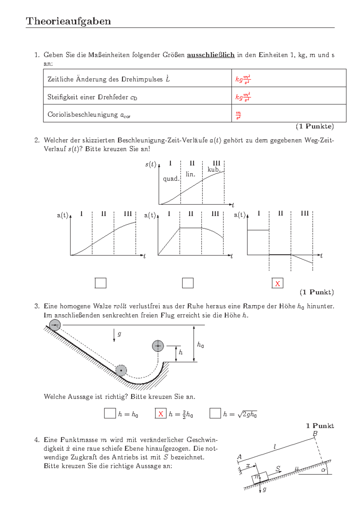 So Se06 Klausur-3-Loesung - Theorieaufgaben 1. Geben Sie die Maßeinheiten folgender Gr ̈oßen ...