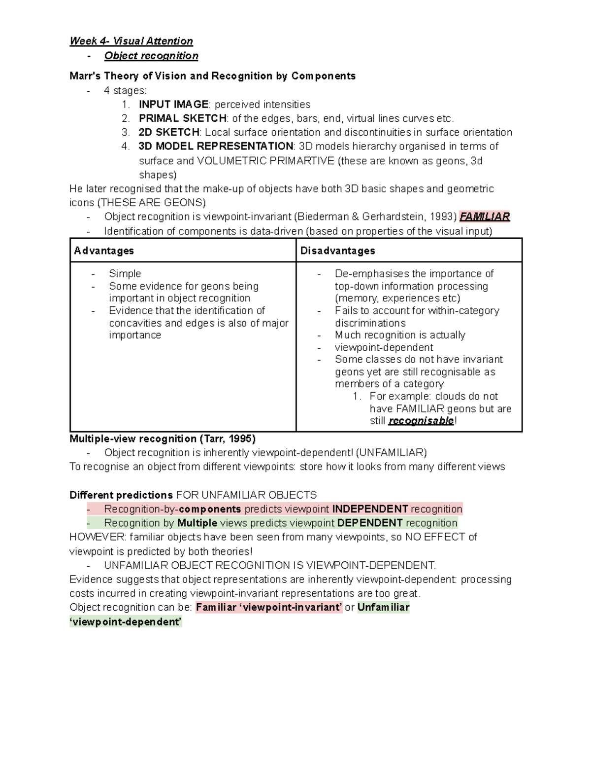 Week 4- visual attention - Week 4- Visual Attention - Object ...