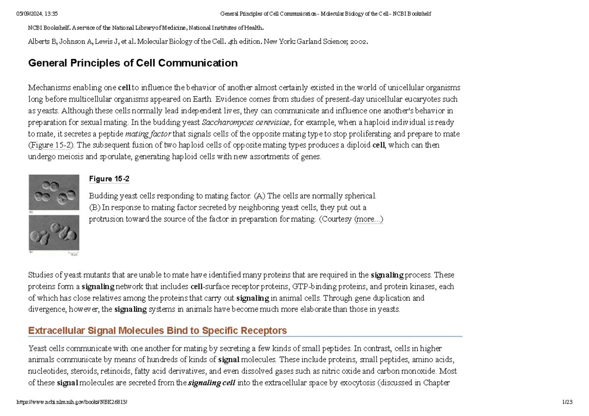A1-General Principles of Cell Communication - Molecular Biology of the ...