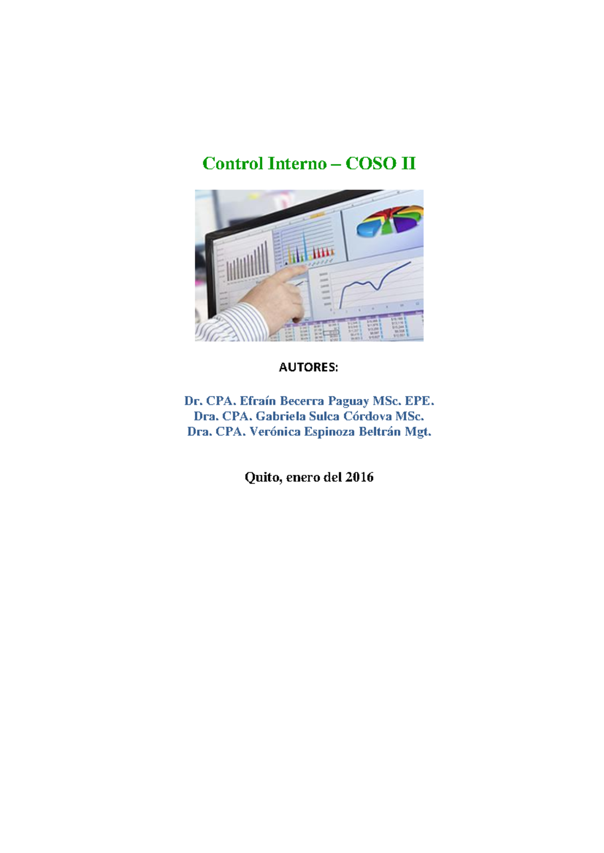 Control Interno Coso II (1) - Control Interno – COSO II AUTORES: Dr ...