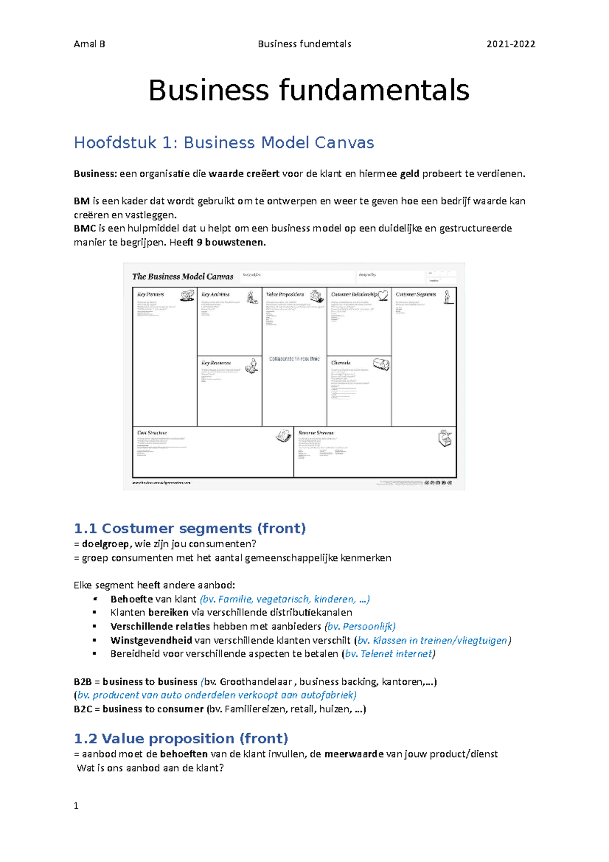 Business Fundementals Samenvatting - Business fundamentals Hoofdstuk 1 ...