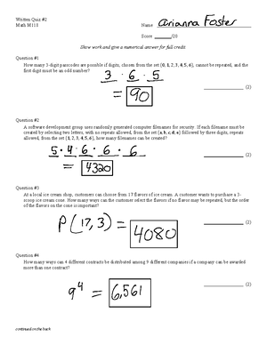 Written+Quiz+%235 - Written quiz for finite - continued on the back ...