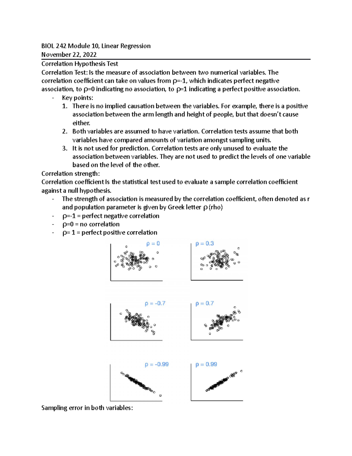 BIOL 242 Module 10, Linear Regression - BIOL 242 Module 10, Linear ...