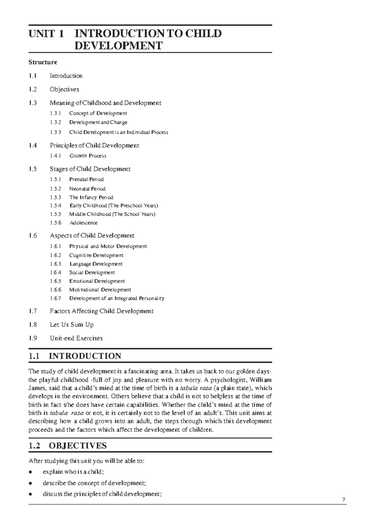 Unit-1 - Ity - UNIT 1 INTRODUCTION TO CHILD DEVELOPMENT Structure 1 ...