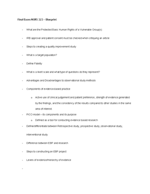 Research and evidence based practice exam 1 - Randomized Clinical Trial ...