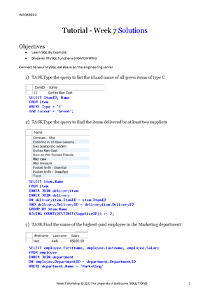 Week8Tute SQL Advanced 3 Solutions - 1 Tutorial - Week 8 Solutions ...