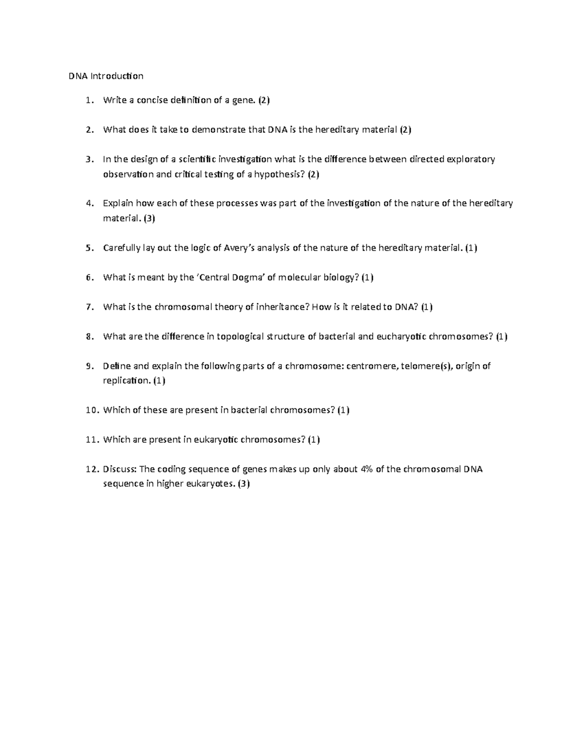Sample/practice exam 8 November 2019, questions - DNA Introduction 1 ...