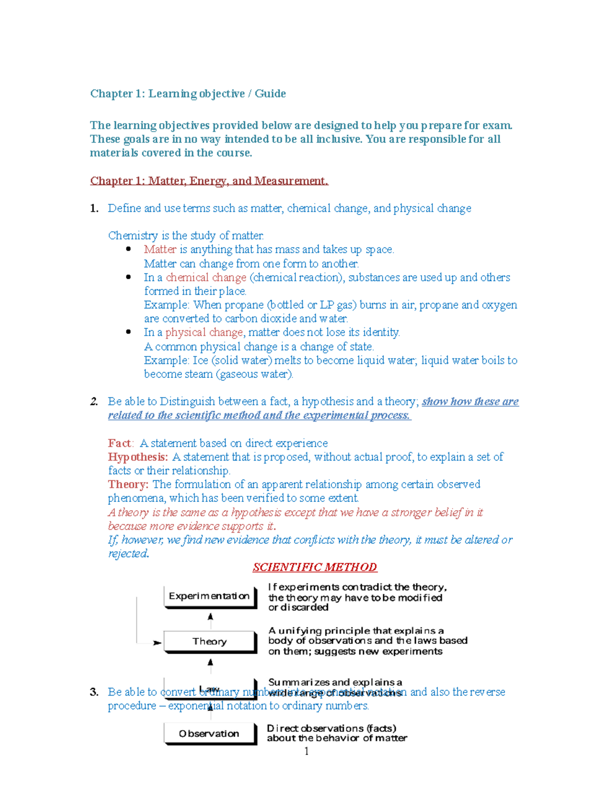 CHM 101-CH-1-Learning Objective - Chapter 1: Learning objective / Guide ...
