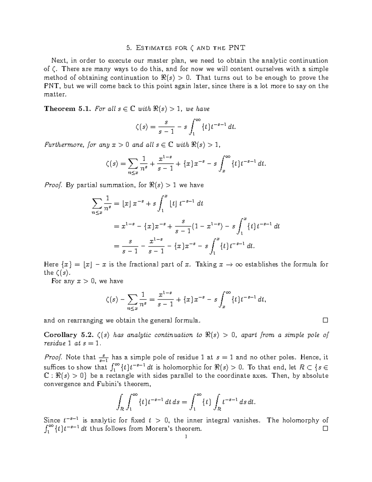 MATHM0007 2016-2017 Lecture 5 - Estimates for the Riemann zeta function ...