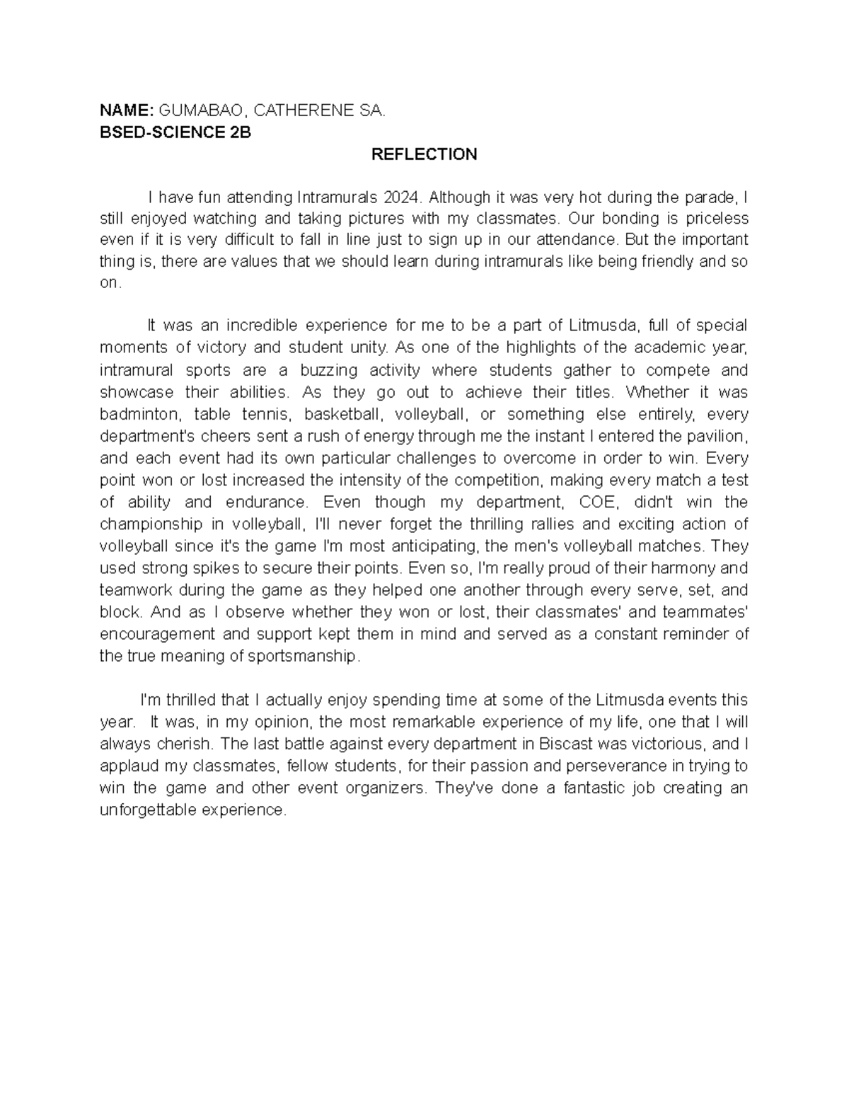 Untitled document - educational purposes - NAME: GUMABAO, CATHERENE SA ...