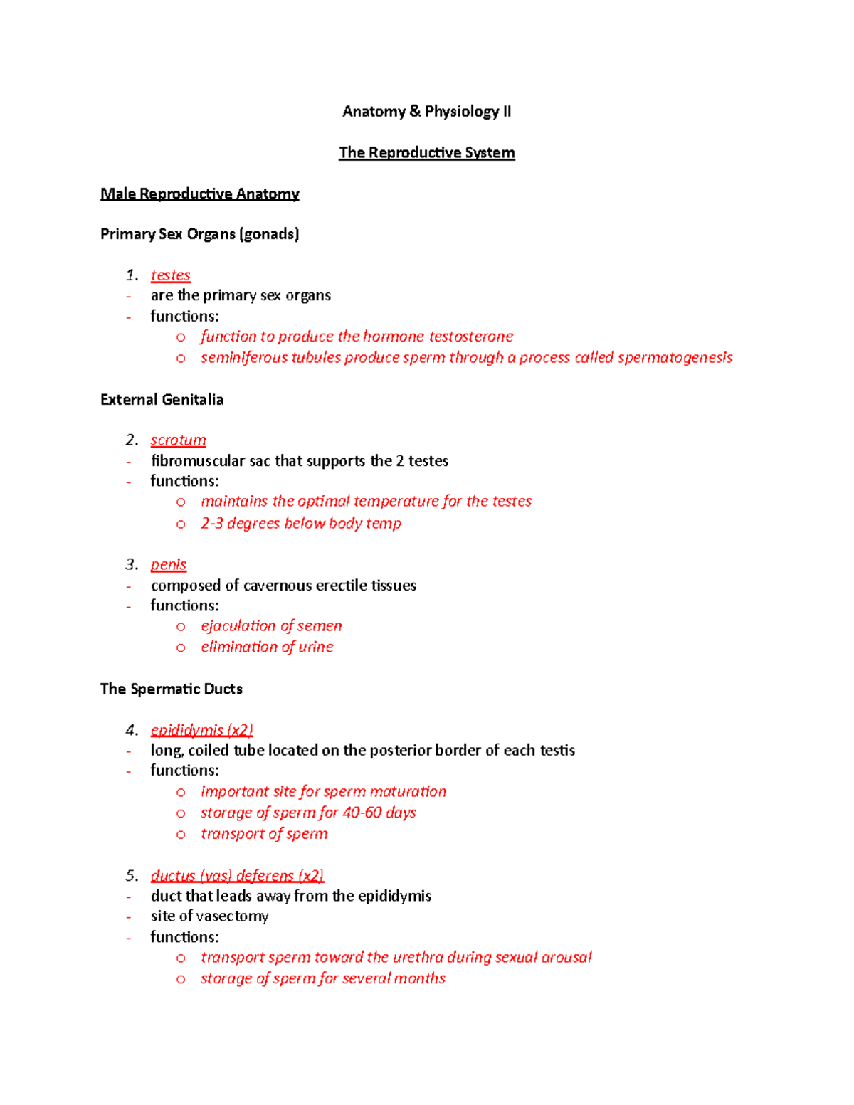 Lab - Reproduction - Lab work - Anatomy & Physiology II The ...