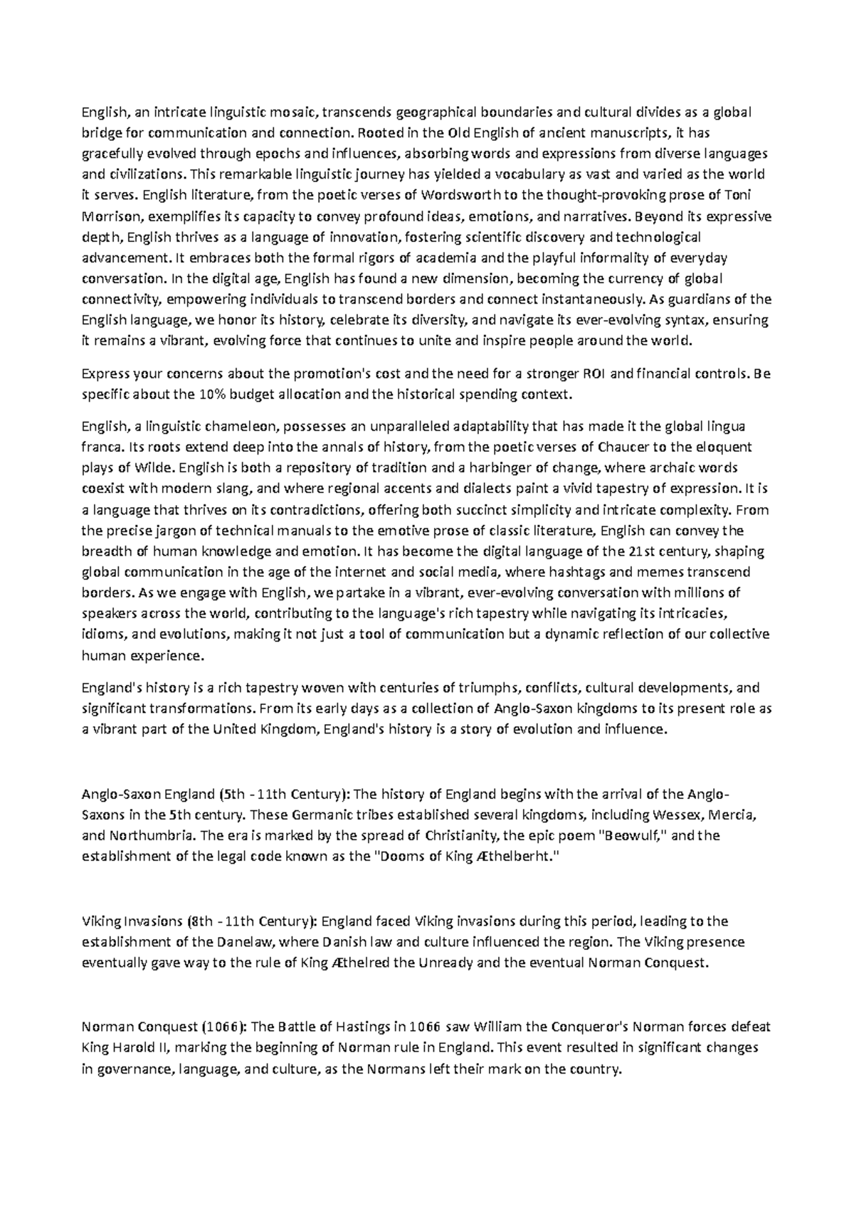 Eng chem 1 - eng chem 2 - English, an intricate linguistic mosaic ...