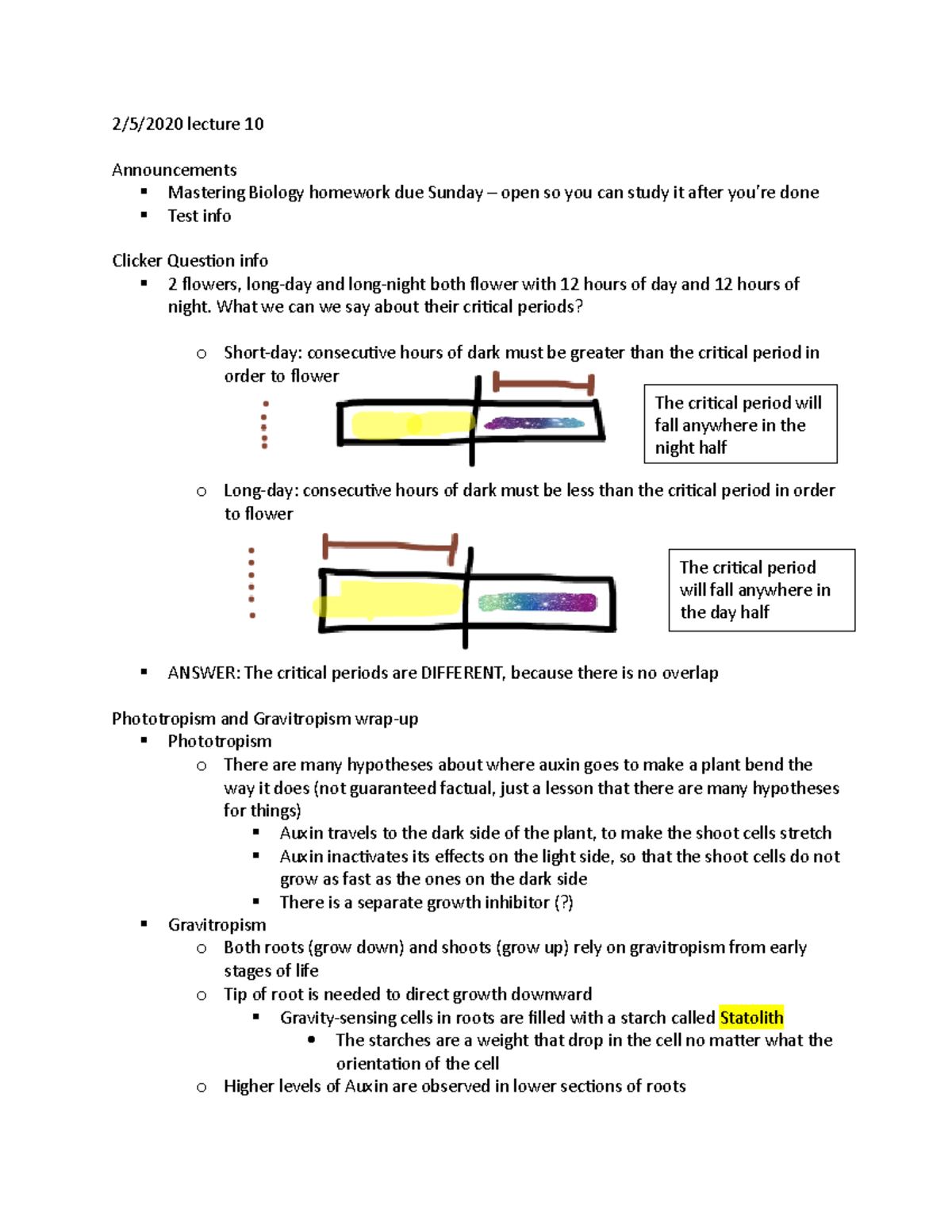 Lecture 10 Bio - Homeostasis wrap-up - 2/5/2020 lecture 10 ...