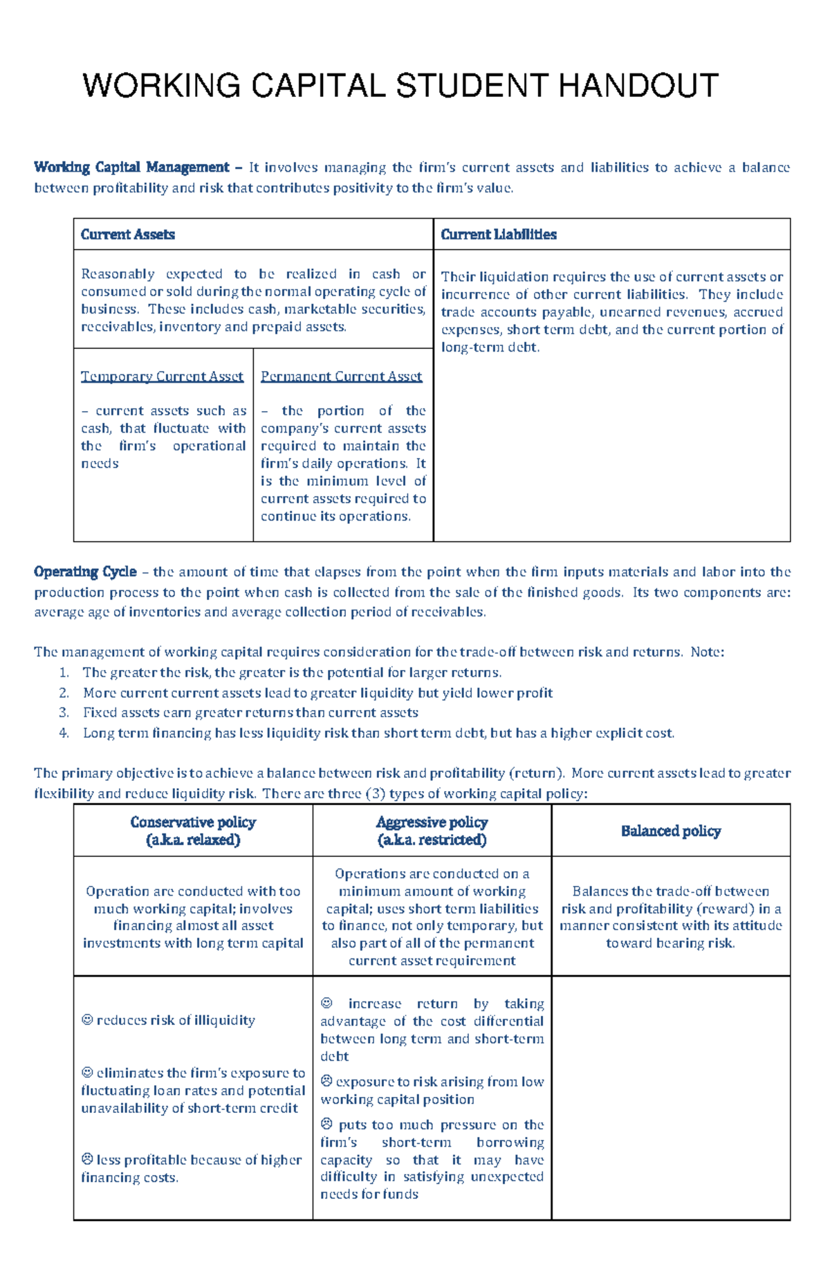 Working-Capital-Mgt - working capital management lecture - Working ...