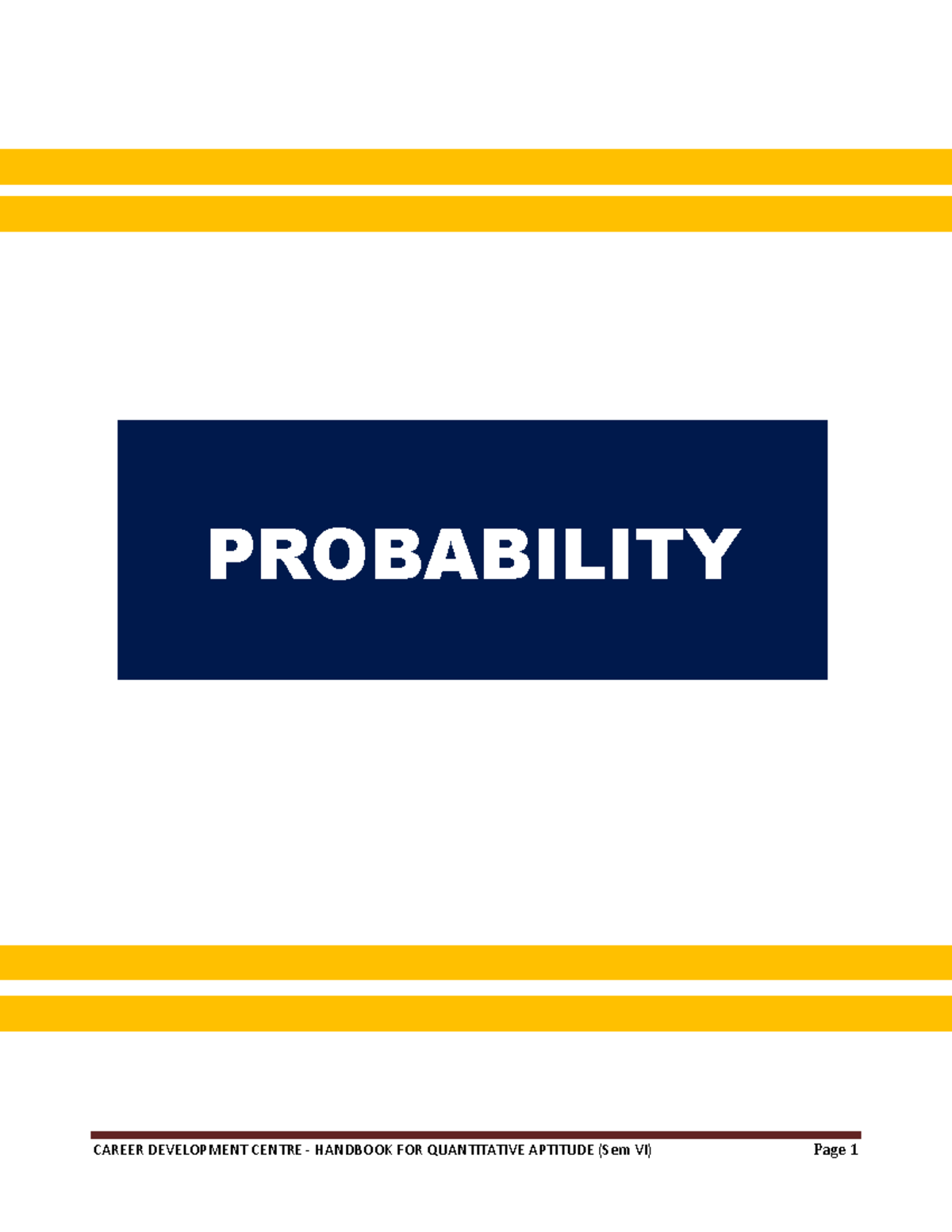 Probability - good - PROBABILITY Probability Probability is a measure ...