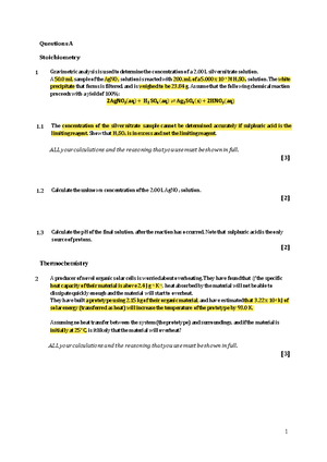 Tutorial 4 - Study material for examination - Tutorial 4 SOLUTION STOICHIOMETRY Solution - Studocu