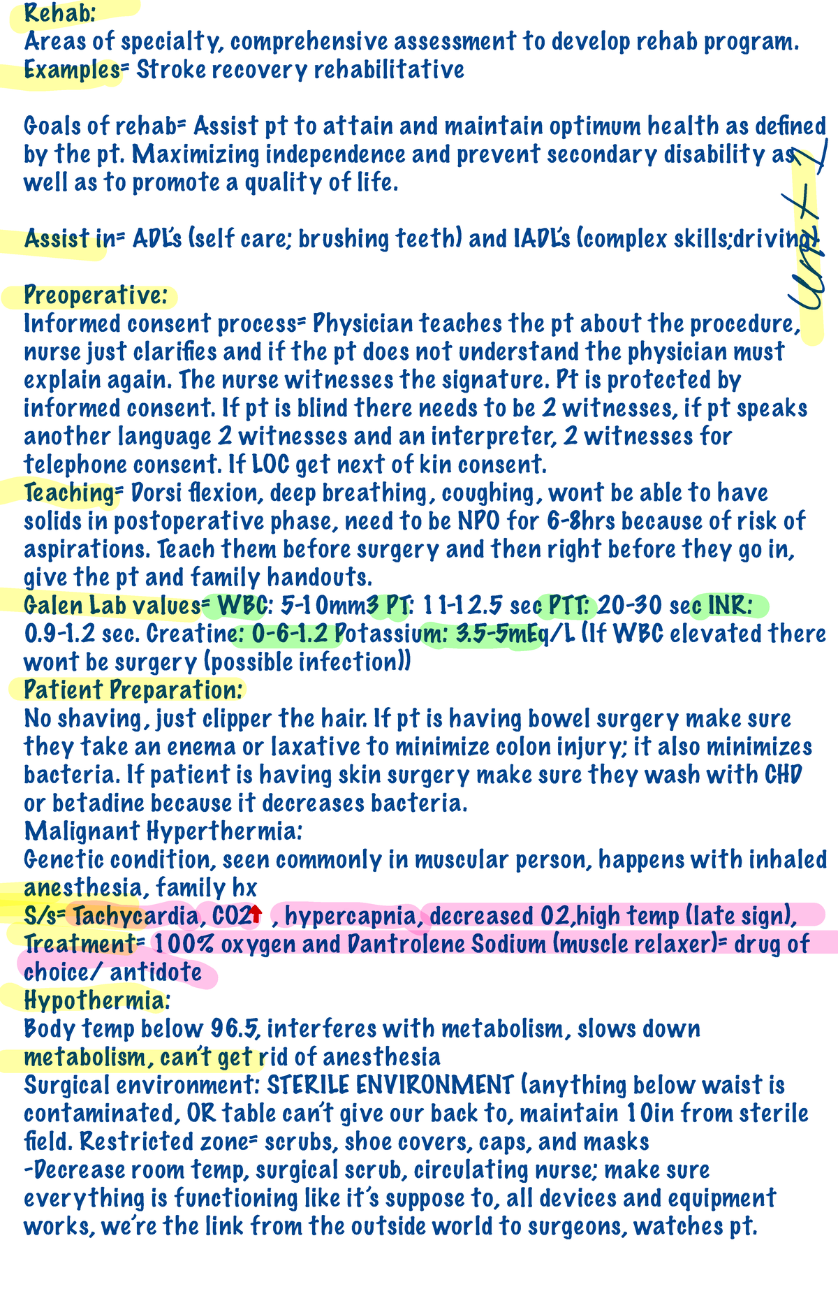 Unit 1 And 2 Recap - was helpful - Rehab: Areas of specialty ...