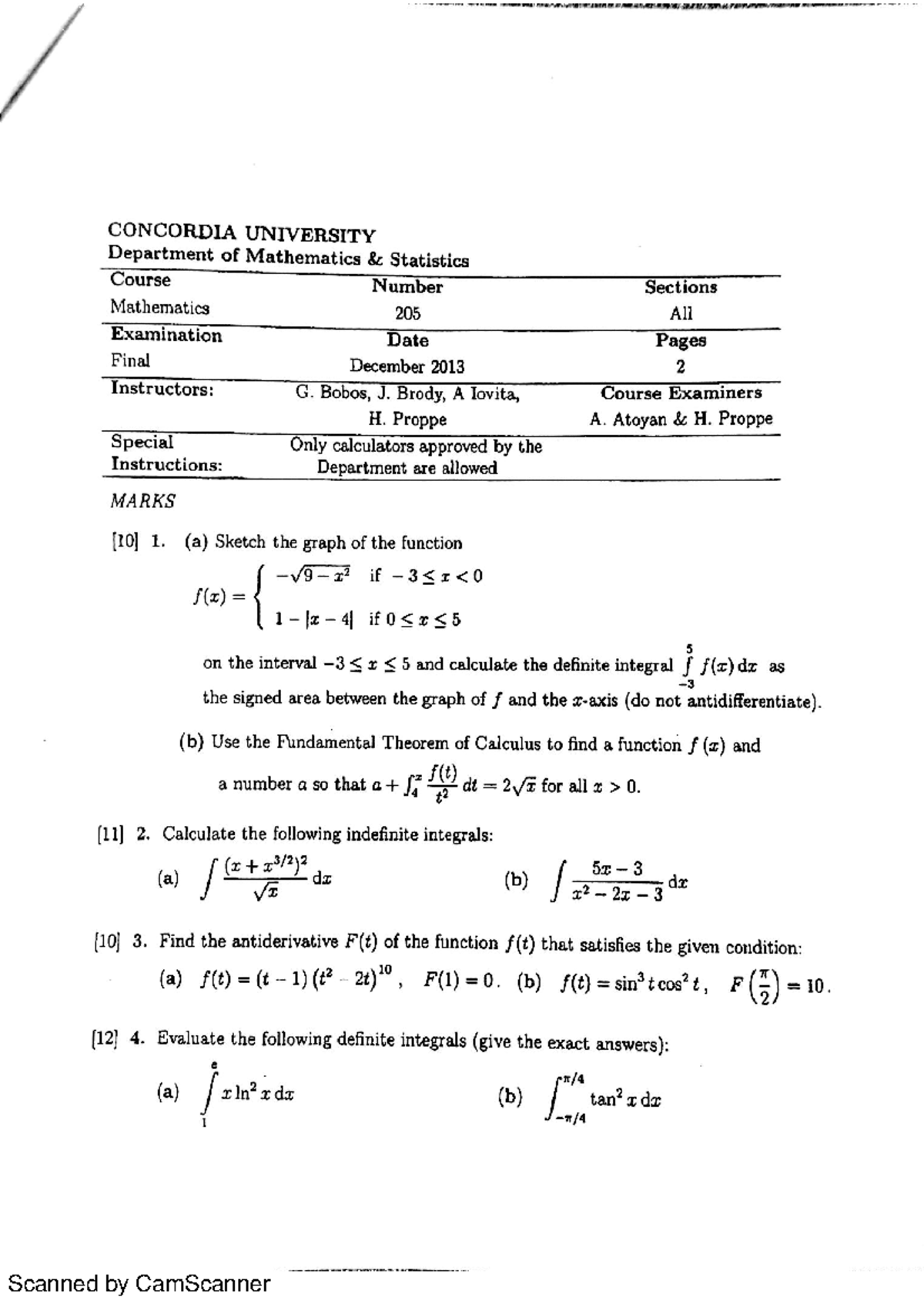 MATH 205 - Final (2013-F) - MATH 205 - Scanned by CamScanner Scanned by CamScanner - Studocu