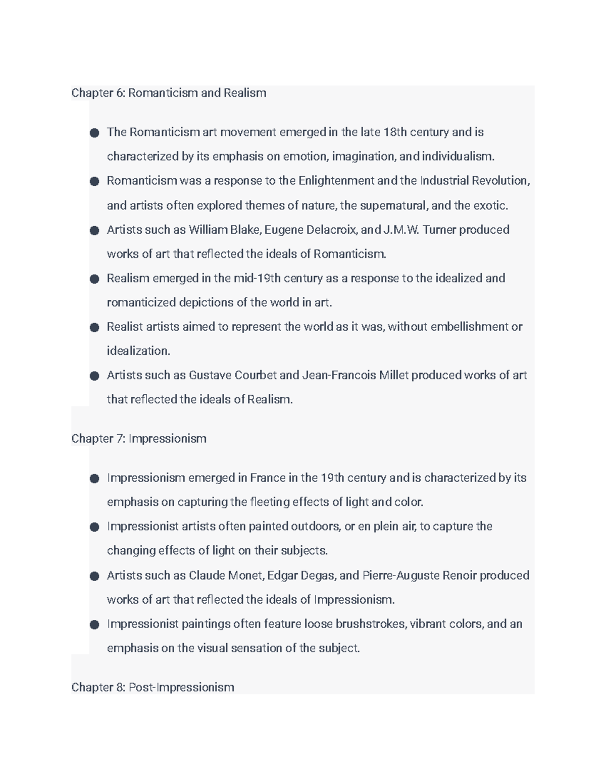 European Art History (10) - Chapter 6: Romanticism and Realism The ...