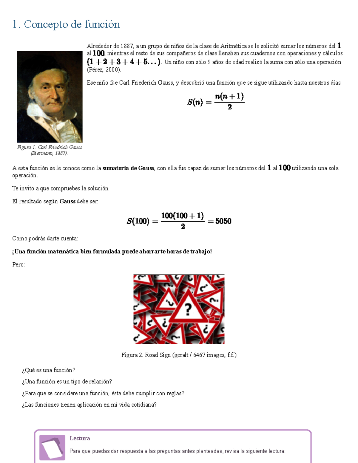 1. Concepto de función - LECTURAS DE LA MATERIA - Figura 1. Carl ...