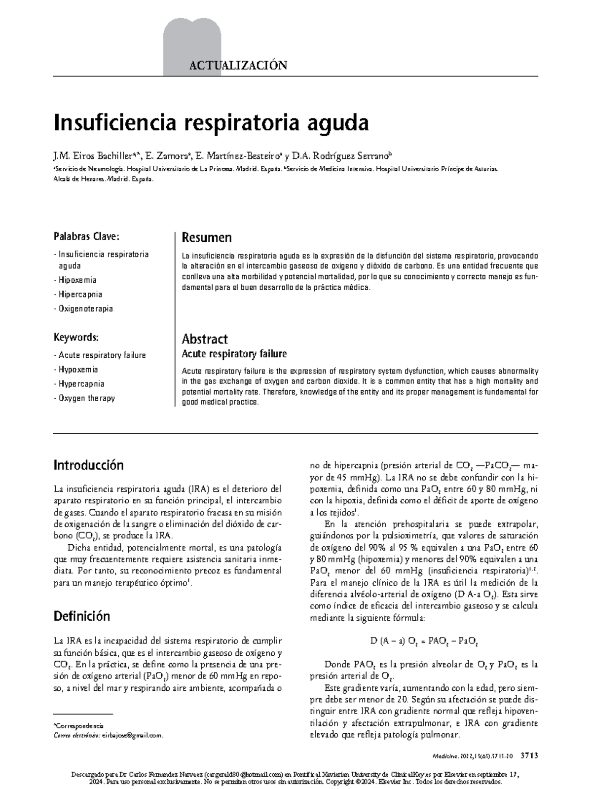 Insuficiencia Respiratoria Aguda - Medicine. 2022;13(63):3713-20 3713 ...