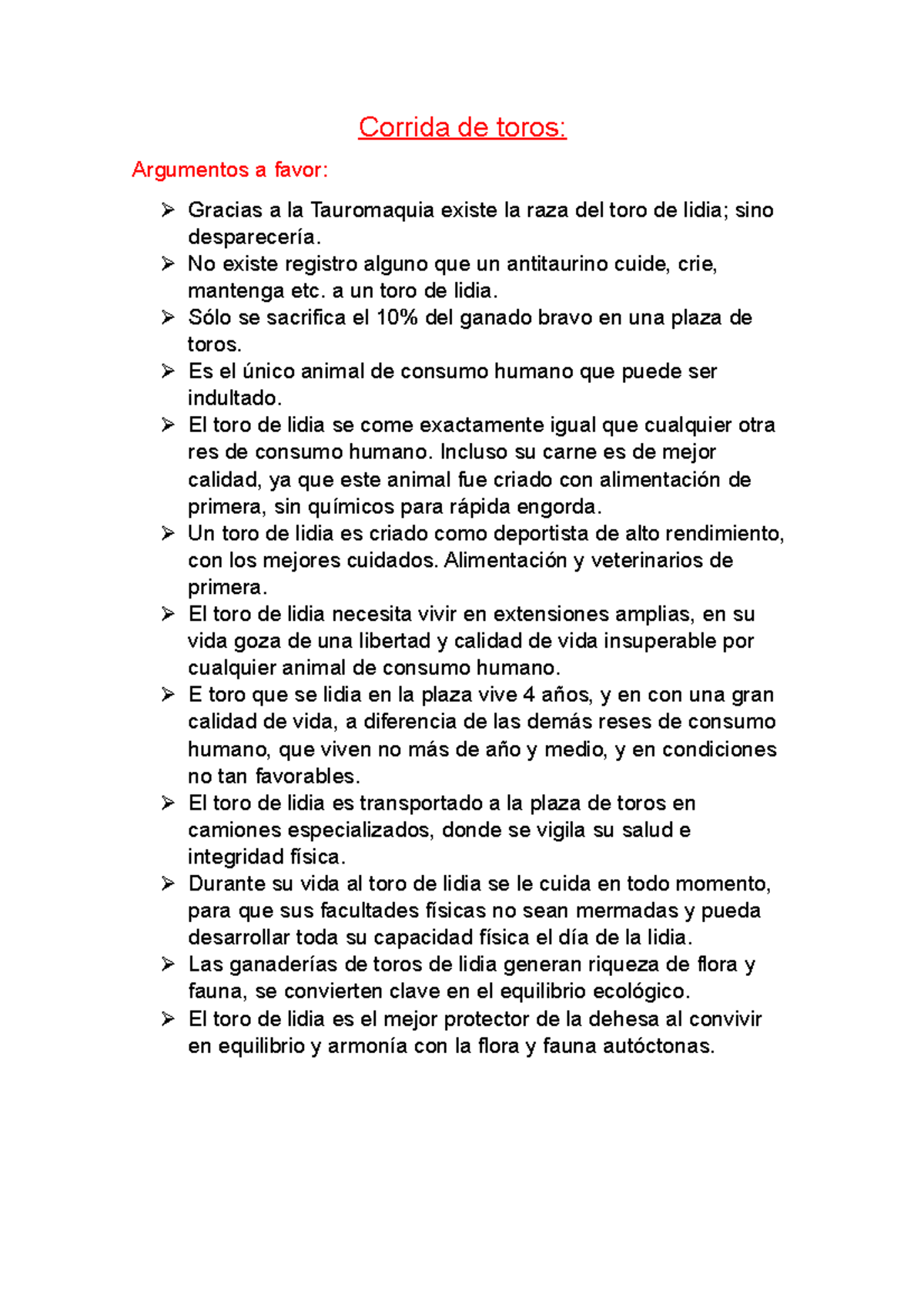 Corrida de toros - espero les cirva - Corrida de toros: Argumentos a ...