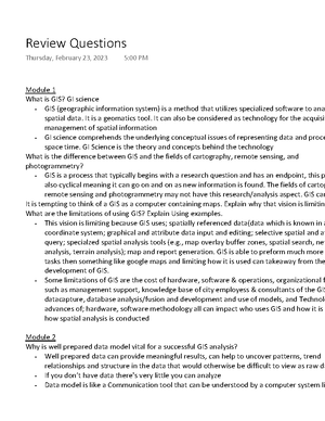 Lab 5 - GEOG 281 Assignment Answer - If there are specific intervals of ...