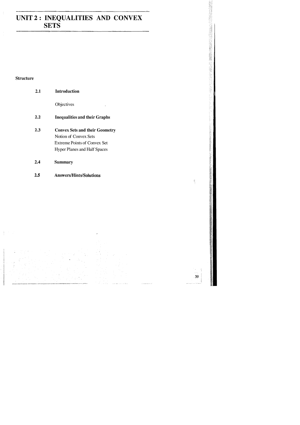 Unit-2 - fsfdfd - UNIT 2 : INEQUALITIES AND CONVEX ' SETS Structure 2 Introduction Objectives ...
