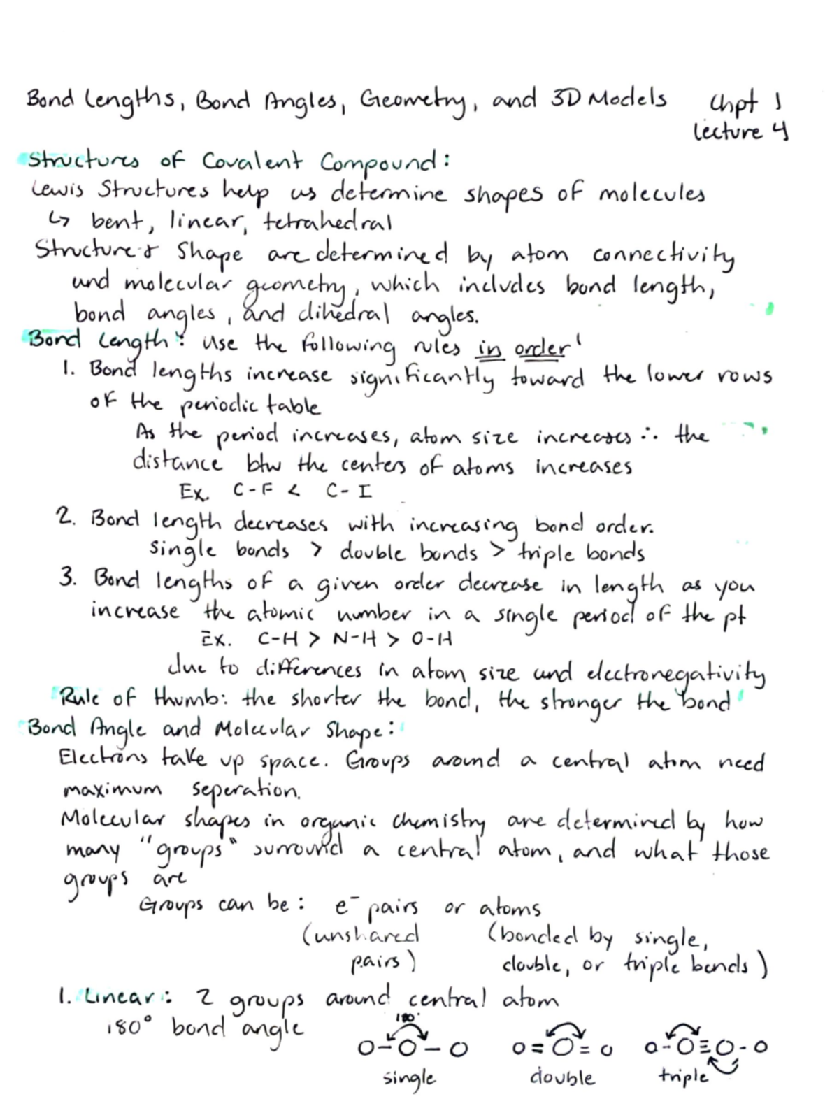 Bond Lengths Bond Angles Geometry - Bond Length? Use the following ...