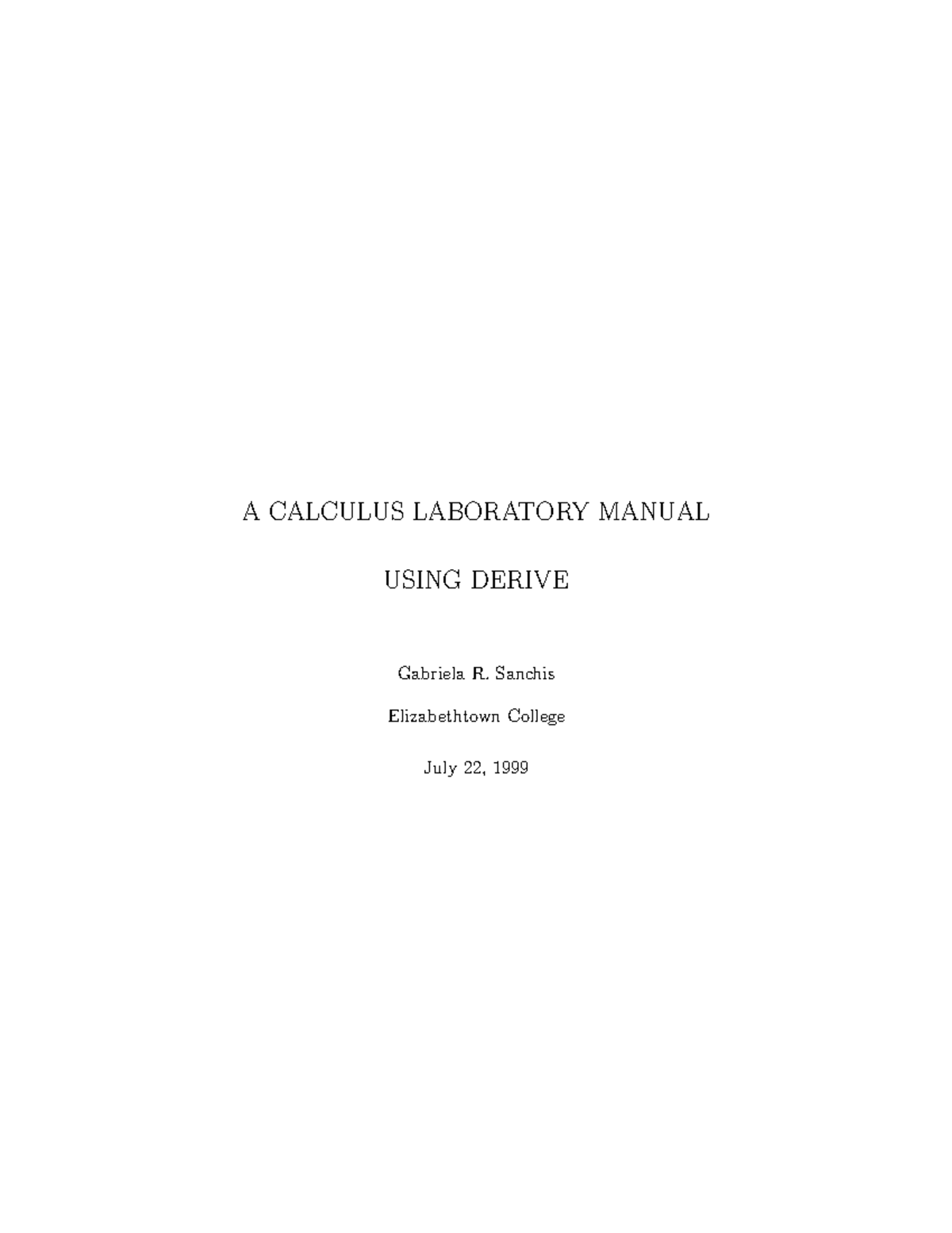 Labsall-derive - practicas con simulador - A CALCULUS LABORATORY MANUAL ...