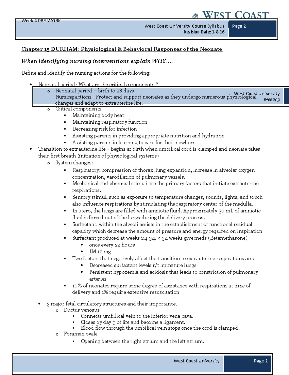 Week 4 Pre Work - Week 4 prework - West Coast University Course ...