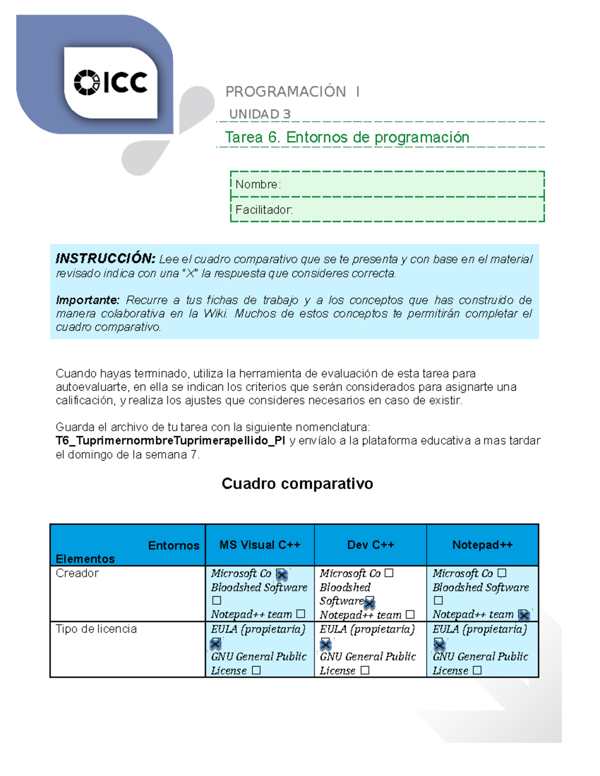 Tareaseis Lucio Fuentes Programacion 1,pro - UNIDAD 3 Tarea 6. Entornos ...