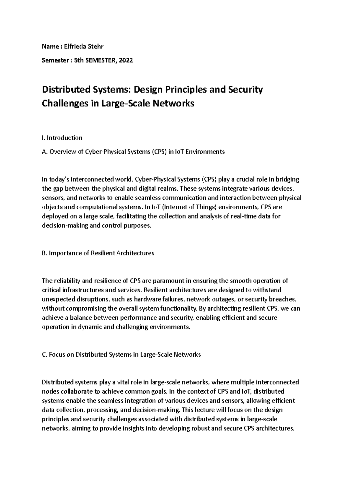 Distributed Systems Design Principles And Security Challenges In Large