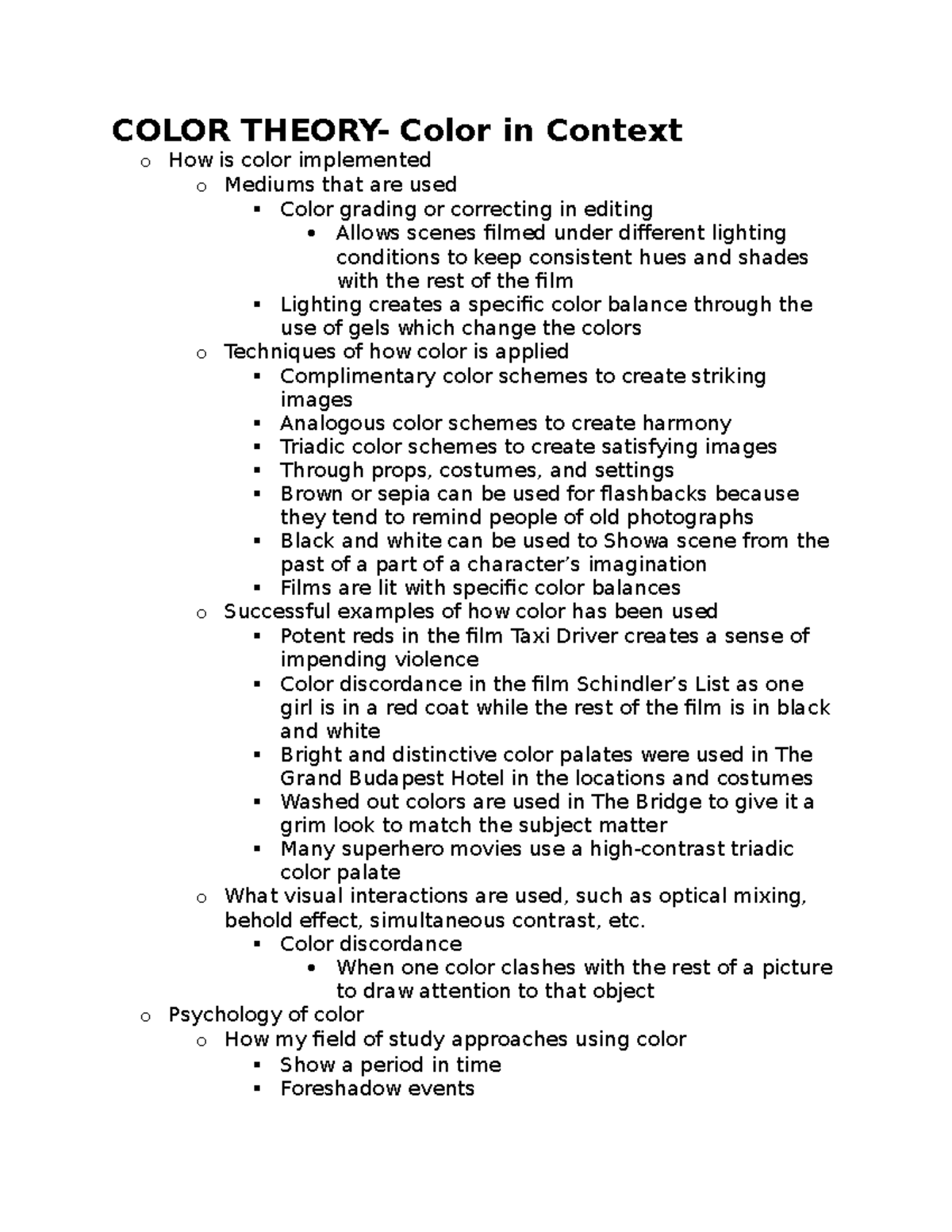 Color Theory- Color in Context - COLOR THEORY- Color in Context o How ...