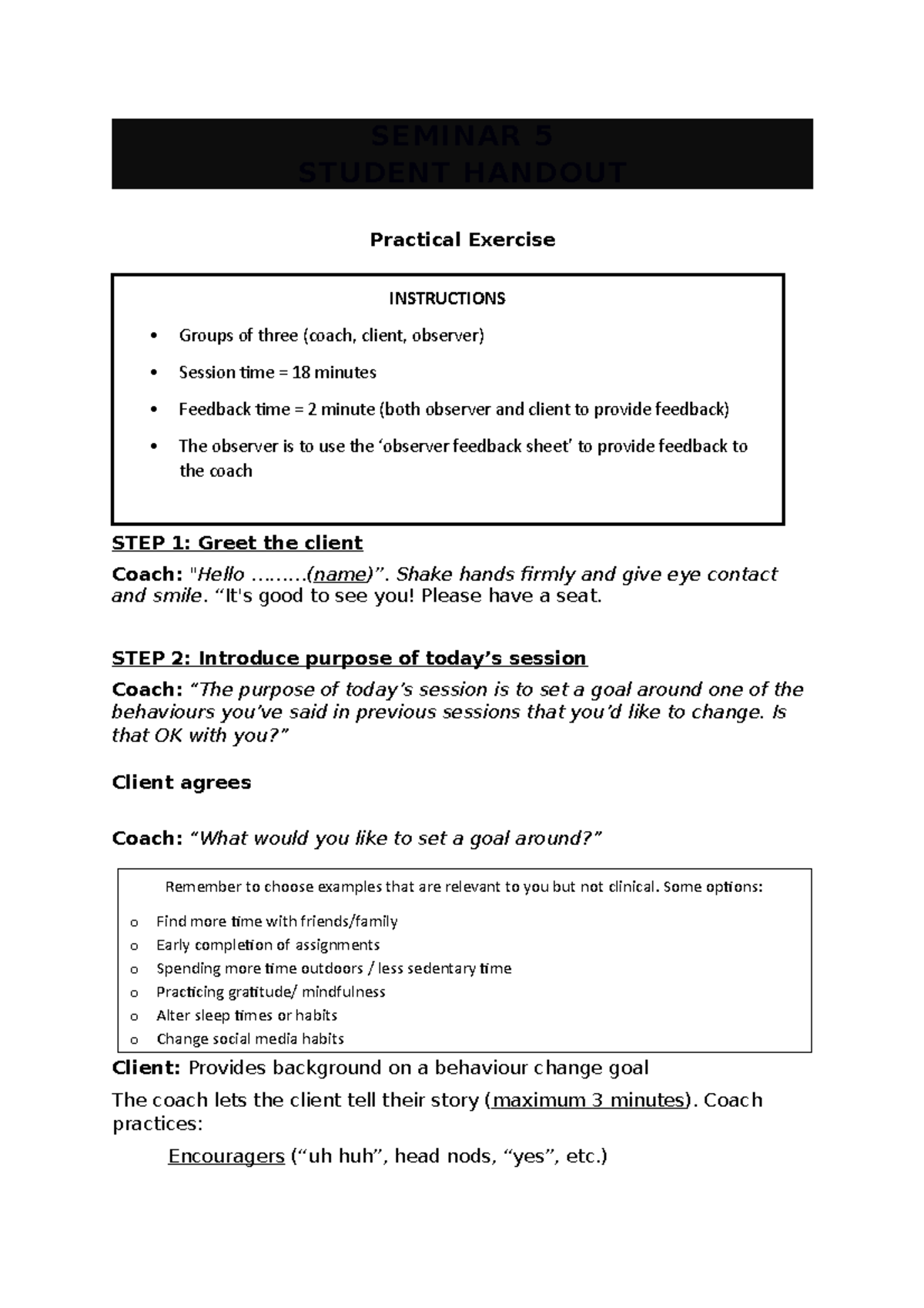 2022 HPY210 Seminar 5 Student Handout - SEMINAR 5 STUDENT HANDOUT ...