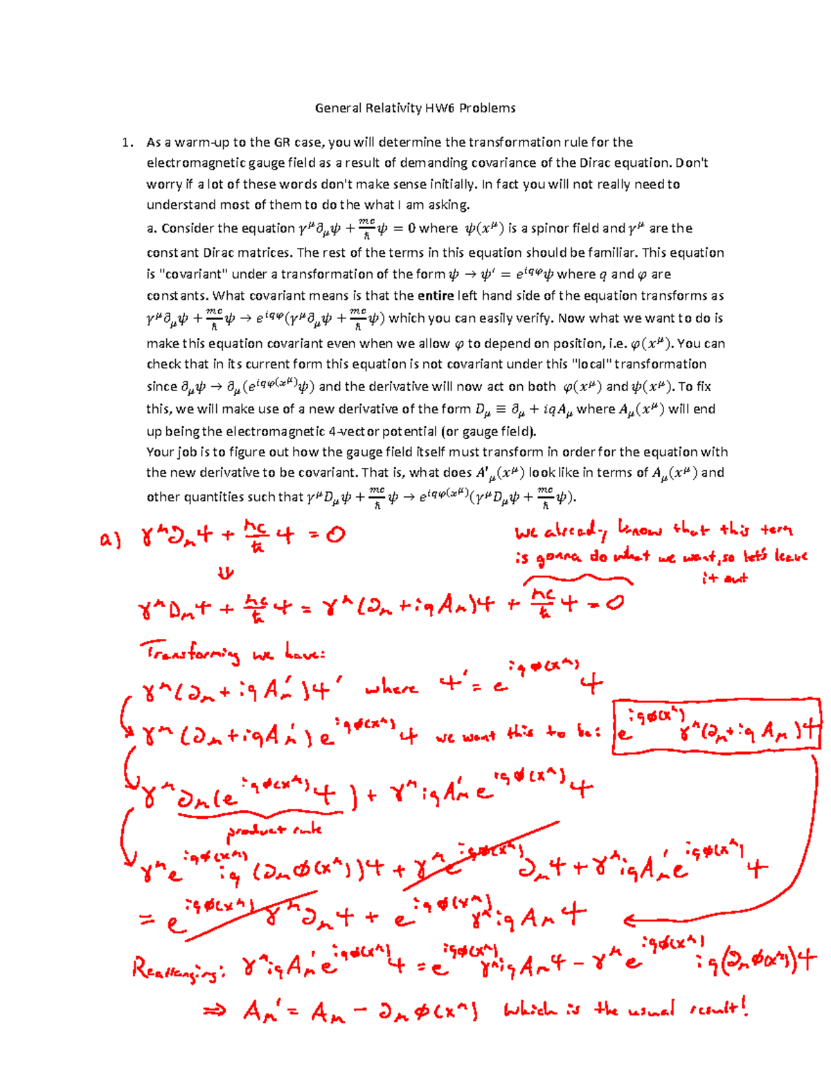 HW6solutions - Solutions to Dr. Alex Flournoy's Undergraduate General ...