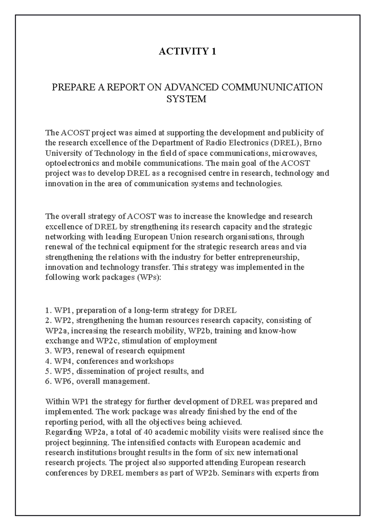 Cn all act - vdfff - ACTIVITY 1 PREPARE A REPORT ON ADVANCED ...