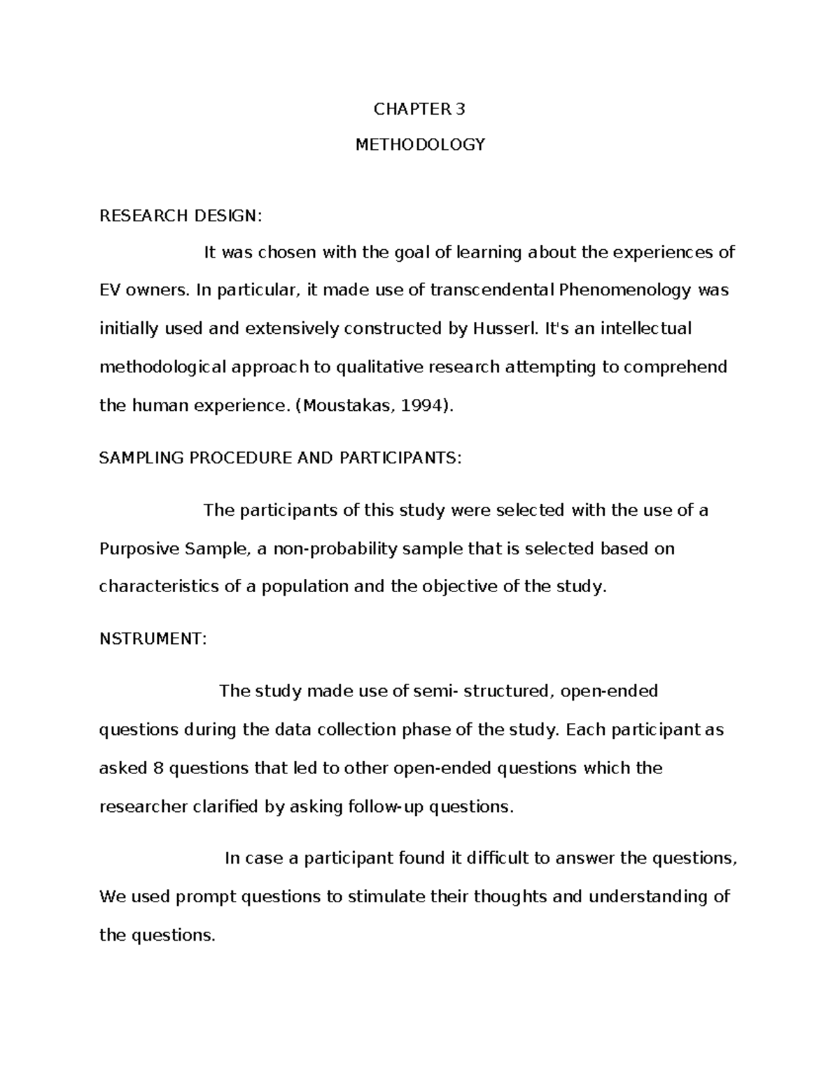 CHAP 3 - A ASDASF G SDA DW - CHAPTER 3 METHODOLOGY RESEARCH DESIGN: It ...