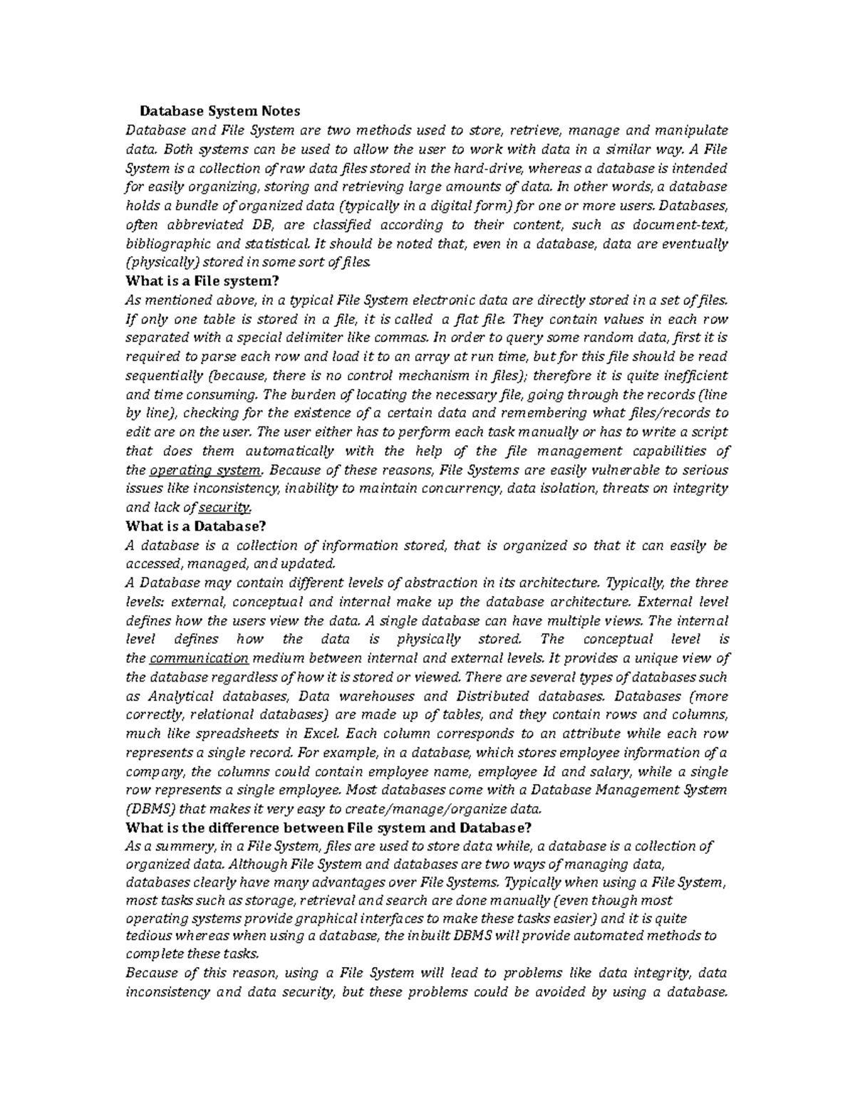 .ICS 2206 Database Systems Noes 1663579736000 - Database System Notes ...