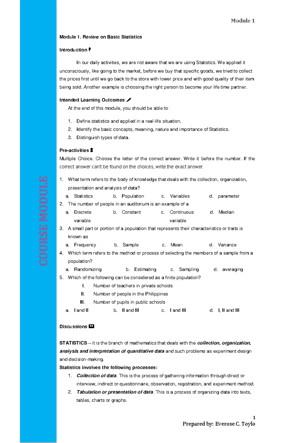 CM1 ASL 2 or Stat - anflajfjkjkuiaiush;vn;ihgairkanibuva - 1 Module 1 ...