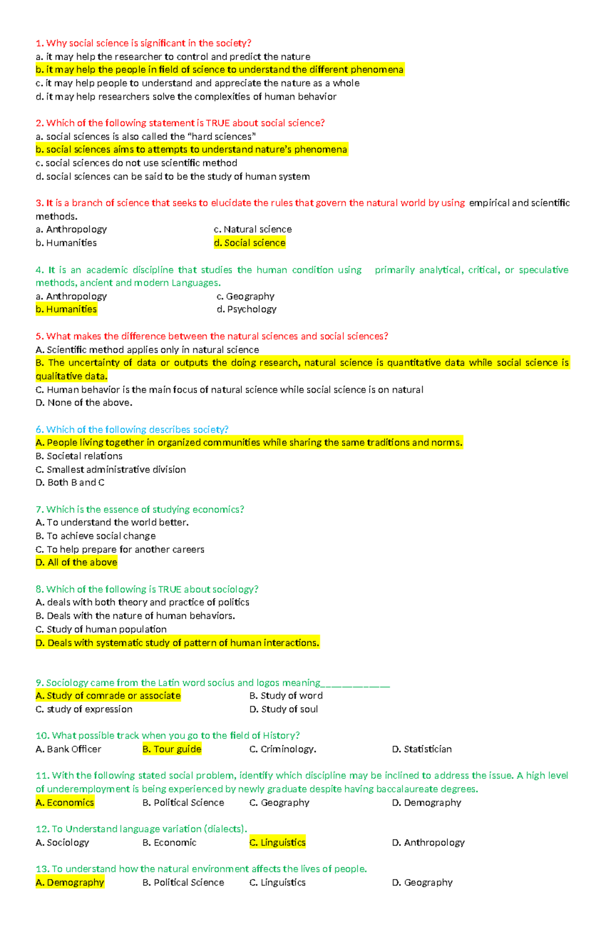 Diss midterm exam - Why social science is significant in the society? a ...