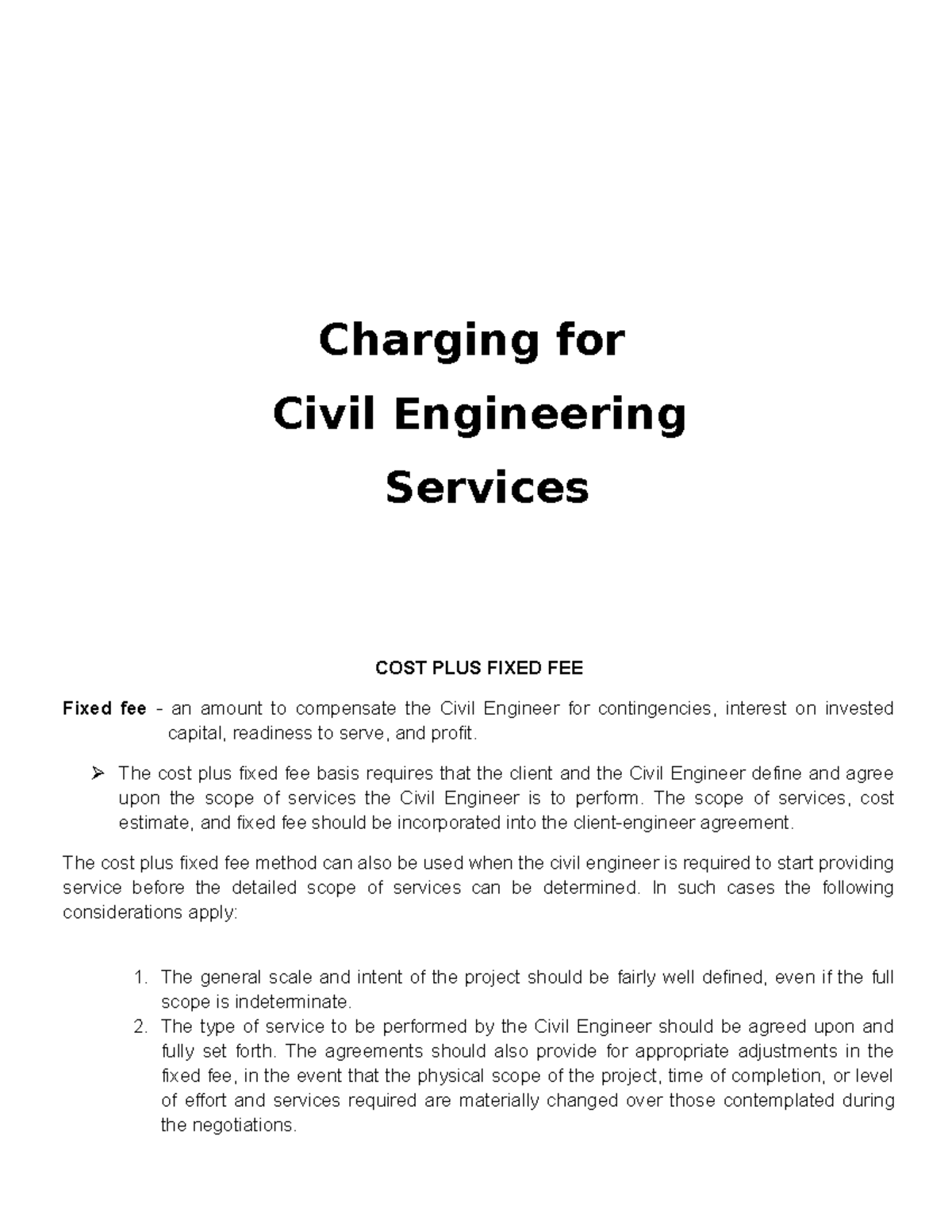211852419 Charging for Civil Engineering Services - Charging for Civil ...