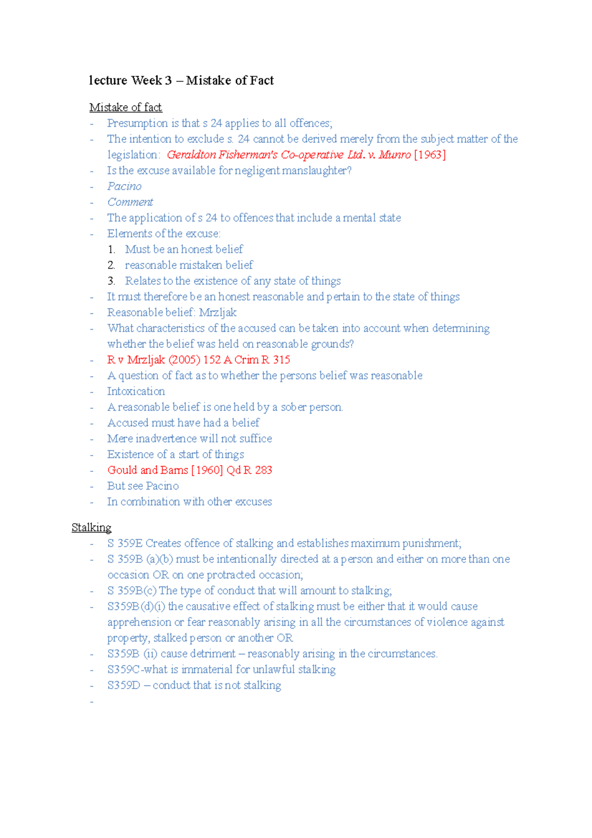 Lecture Week 3 - Mistake of Fact - lecture Week 3 – Mistake of Fact ...