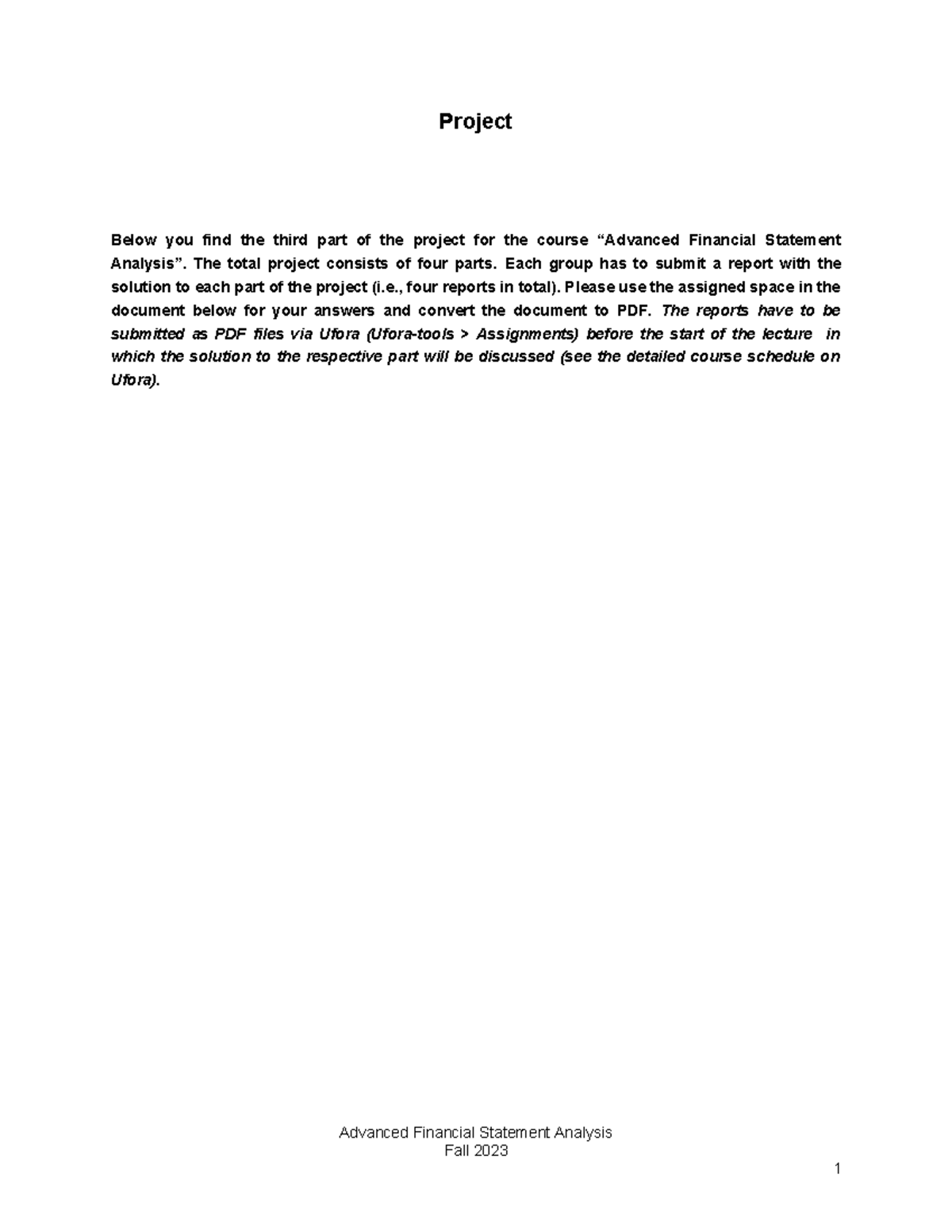 AFSA 2023 2024 Project Part 3 - Project Below you find the third part ...